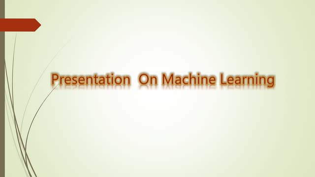 Machine learning ppt | PPTX