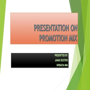 Elements of promotion mix | PDF