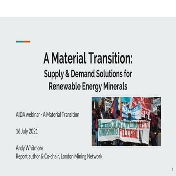 A Material Transition: Supply & Demand Solutions for Renewable Energy ...