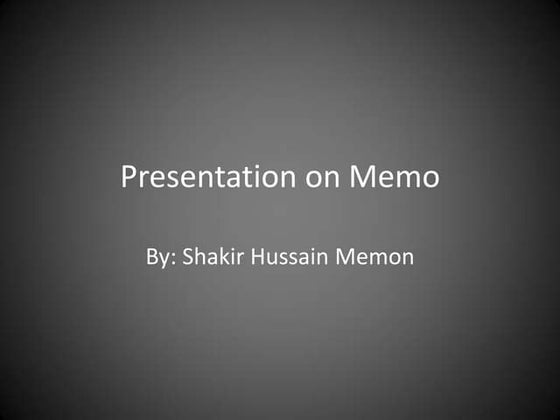memo writing | PPT