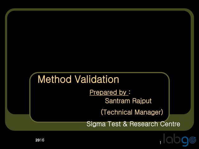 analytical method validation and validation of hplc | PPT