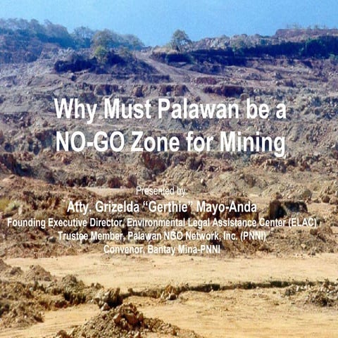 Why Must Palawan Be A NO-GO ZONE For Mining - Save Palawan Movement Ms ...
