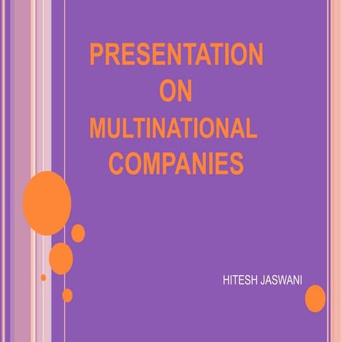 MNC`s By Hitesh Jaswani | PPT