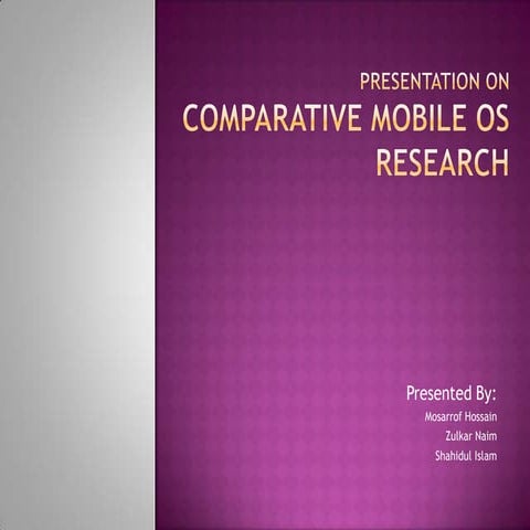 Presentation on mobile os | PPTX