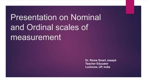 Nominal data vs ordinal data - comparison chart