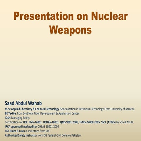 Presentation on nuclear weapons | PPTX