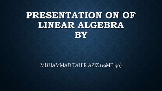 Orthogonal Matrix And Its Properties Ppt