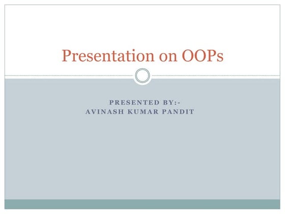 ITFT - Oops | PPT