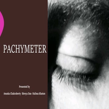 Pachymetry | PPTX