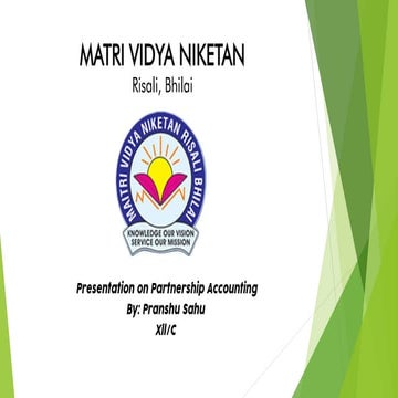 Presentation on partnership accounting | PPT
