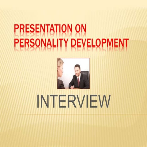Presentation on personality development | PPTX
