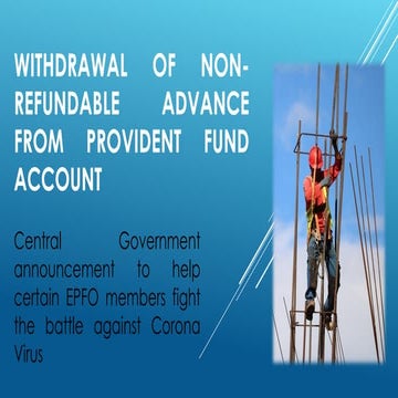 Presentation on PF Non refundable advance | PPT