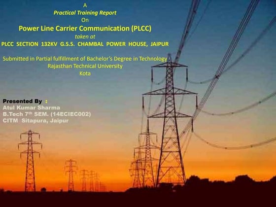 Power line carrier communication (plcc) | PPT