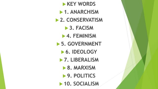 Political ideologies lesson 2 | PPTX