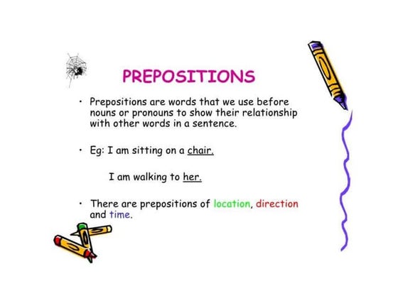 Prepositions- English grammar ppt | PPT
