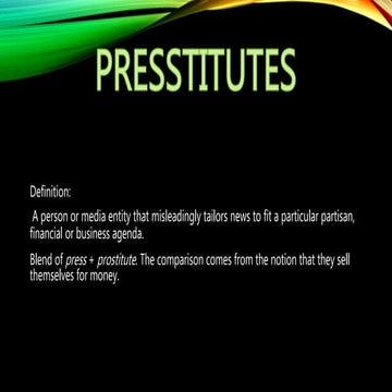 Presentation on presstitutes | PPTX
