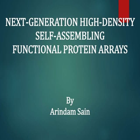 Presentation on protein Array | PPTX