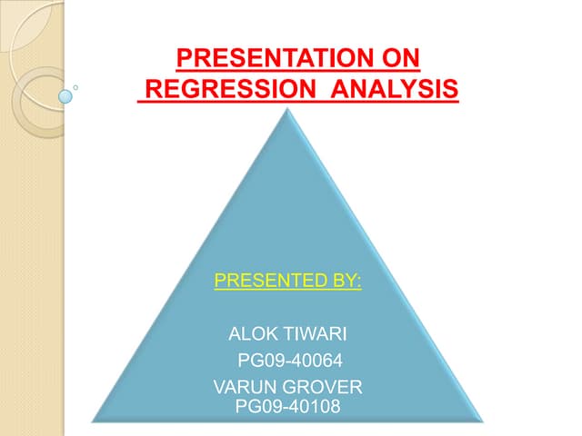 Regression analysis. | PPTX