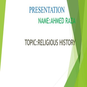 Presentation on religious history | PPTX