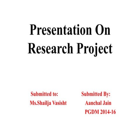 Presentation on research project | PPTX