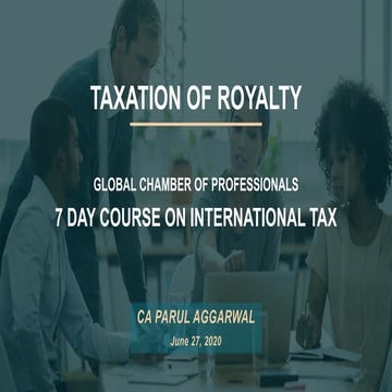 Taxation of Royalty - By CA Parul Aggarwal | PDF