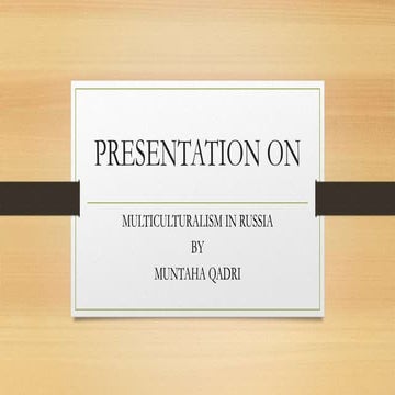 Presentation on russian culture | PPTX