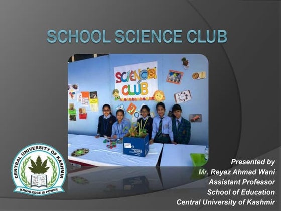 Science club in schools | PPT
