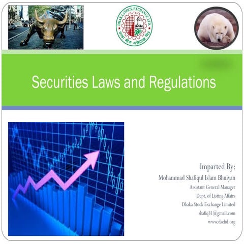Presentation on securities laws and regulations | PPT