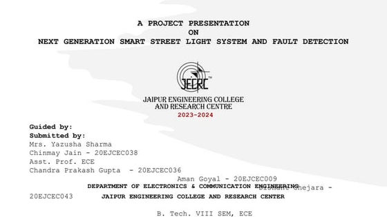 Smart Lighting Using IOT | PPTX | Computer Peripherals | Computing