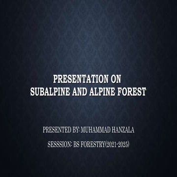 Presentation on SUB ALPINE AND ALPINE FORESTS.pptx