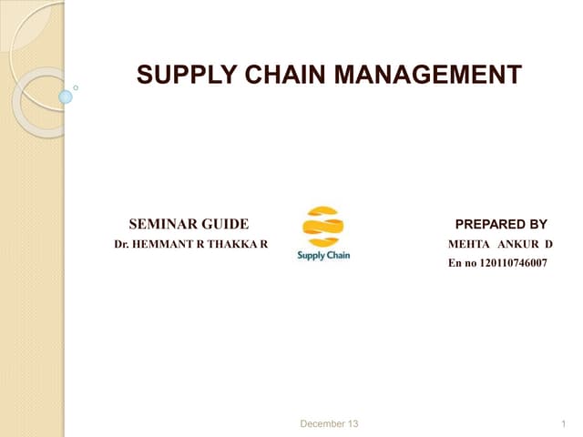 Supply chain drivers | PPTX