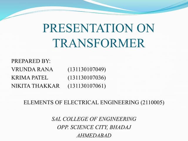 Transformer ppt download | PPT