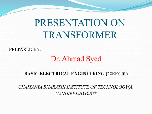 Transformer ppt download | PPT