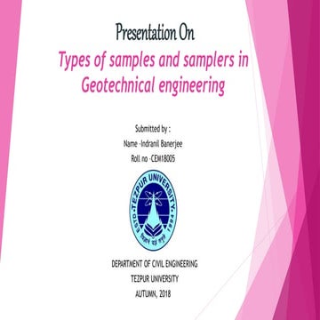 TYPES OF SOIL SAMPLE AND SAMPLERS . | PPTX