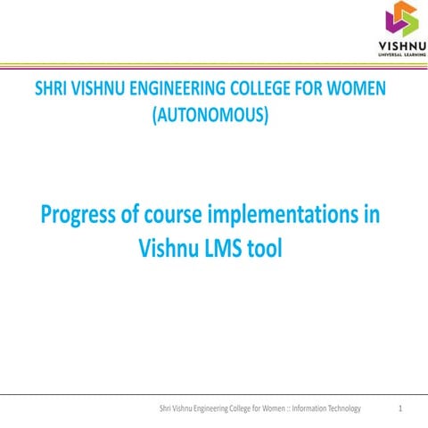 Presentation on usage of Vishnu LMS-SVECW.pptx