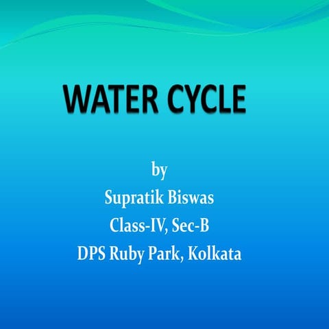 Presentation on water cycle | PPT