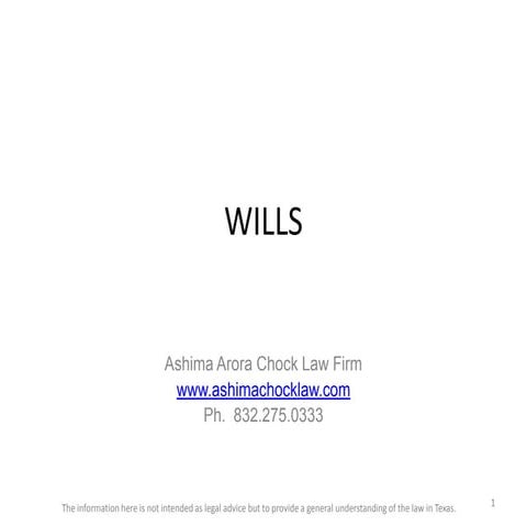 Wills in Texas | PPTX