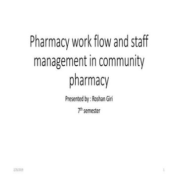 Presentation on work flow and staff management | PPTX