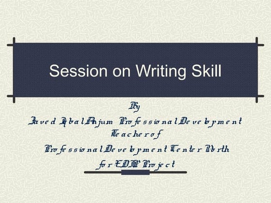 Writing | PPT