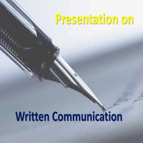 Oral & Written Communication