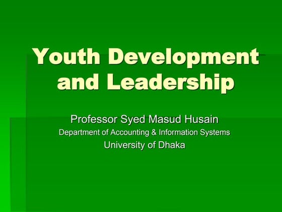 Youth Leadership - PPT Presentation-1 | PPTX