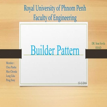 Presentation Builder Pattern Ooad Ppt