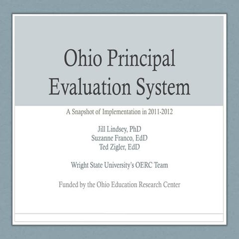 Ohio Principal Evaluation System | PDF