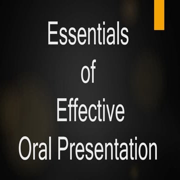 Oral presentation ppt
