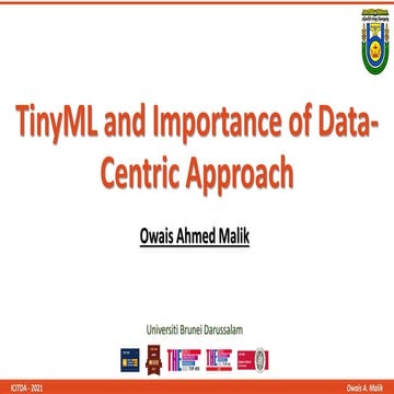 tiny Machine Learning and Data Centric Approach | PPT