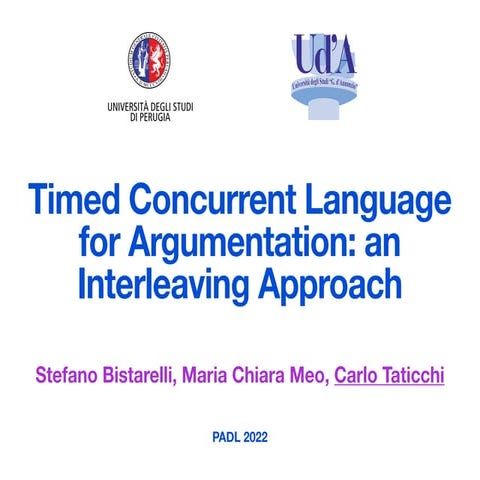Timed Concurrent Language For Argumentation An Interleaving Approach Ppt