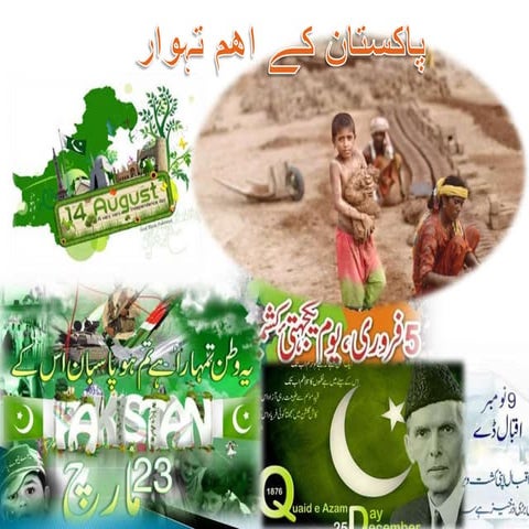 Pakistan Kay Eham Qaumi o Mazahbi Tehwar - Urdu | PPTX