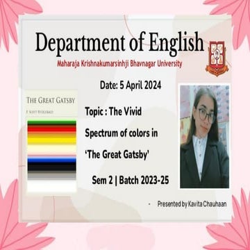 Presentation Paper No. -- 106 The Great Gastby . | PDF