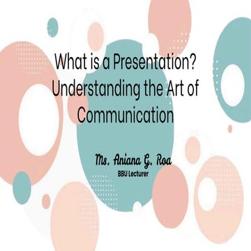 What is Presentation? Class 302 BBUnive. | PDF
