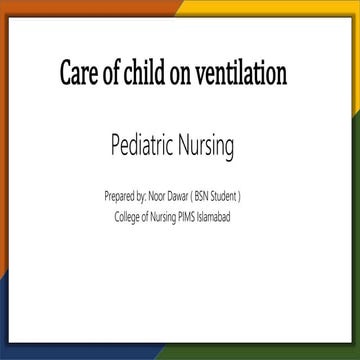 care of child on ventilator | PPSX